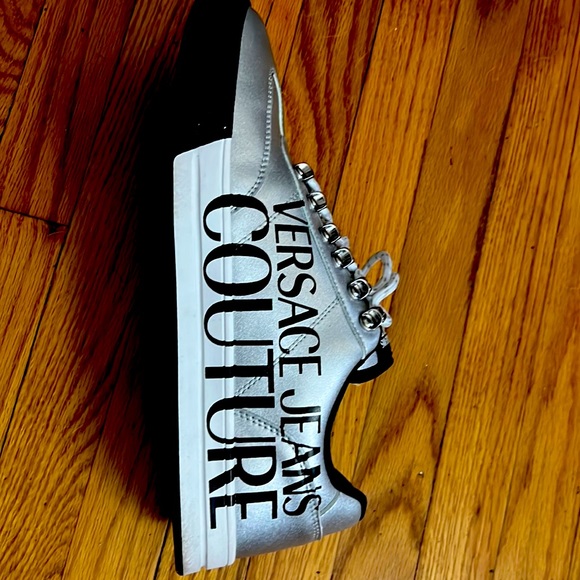 Versace Collection | Shoes | Versace Jeans Couture Silver Mens Shoes ...